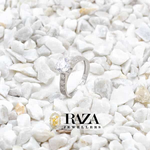 Solitaire Silver Ring » Raza Jewellers